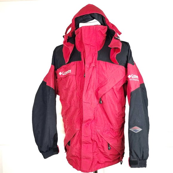 Columbia | Jackets & Coats | Columbia Titanium Mens Small Red Jacket ...
